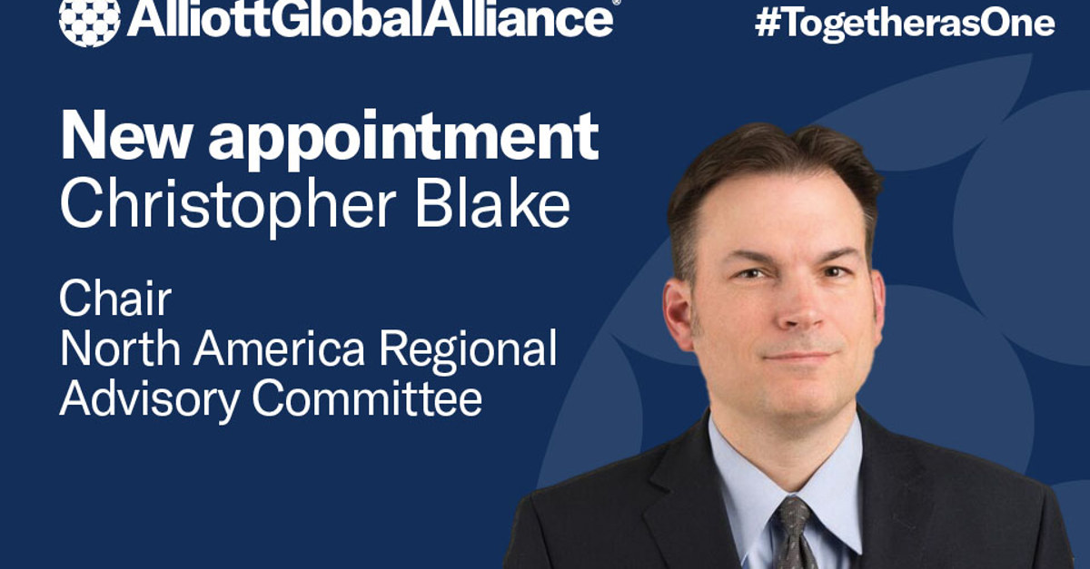 Christopher Blake elected to Worldwide Board of Alliott Global Alliance